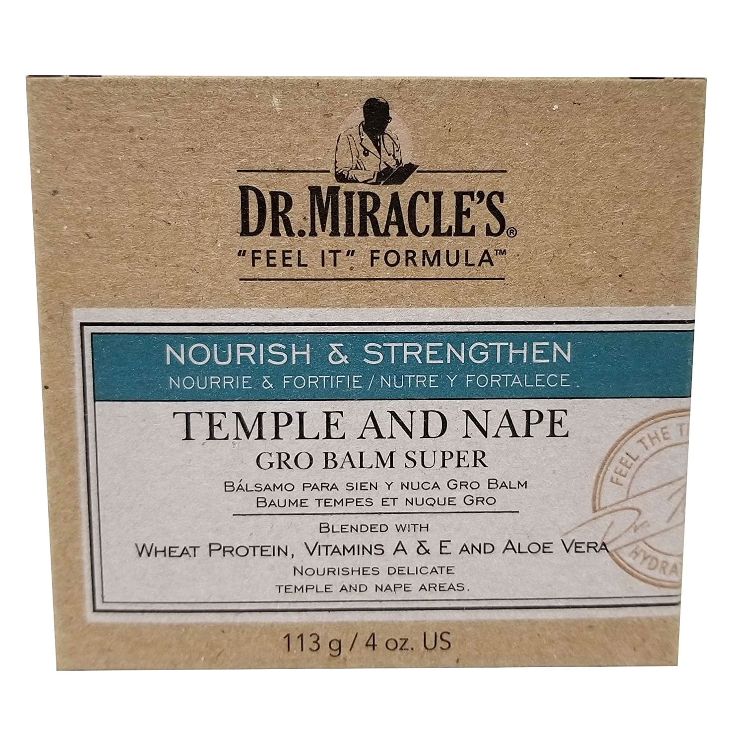 Dr.Miracles Strengthen Temple Nape Gro Balm Super, 4 Oz., Pack of 2 ...