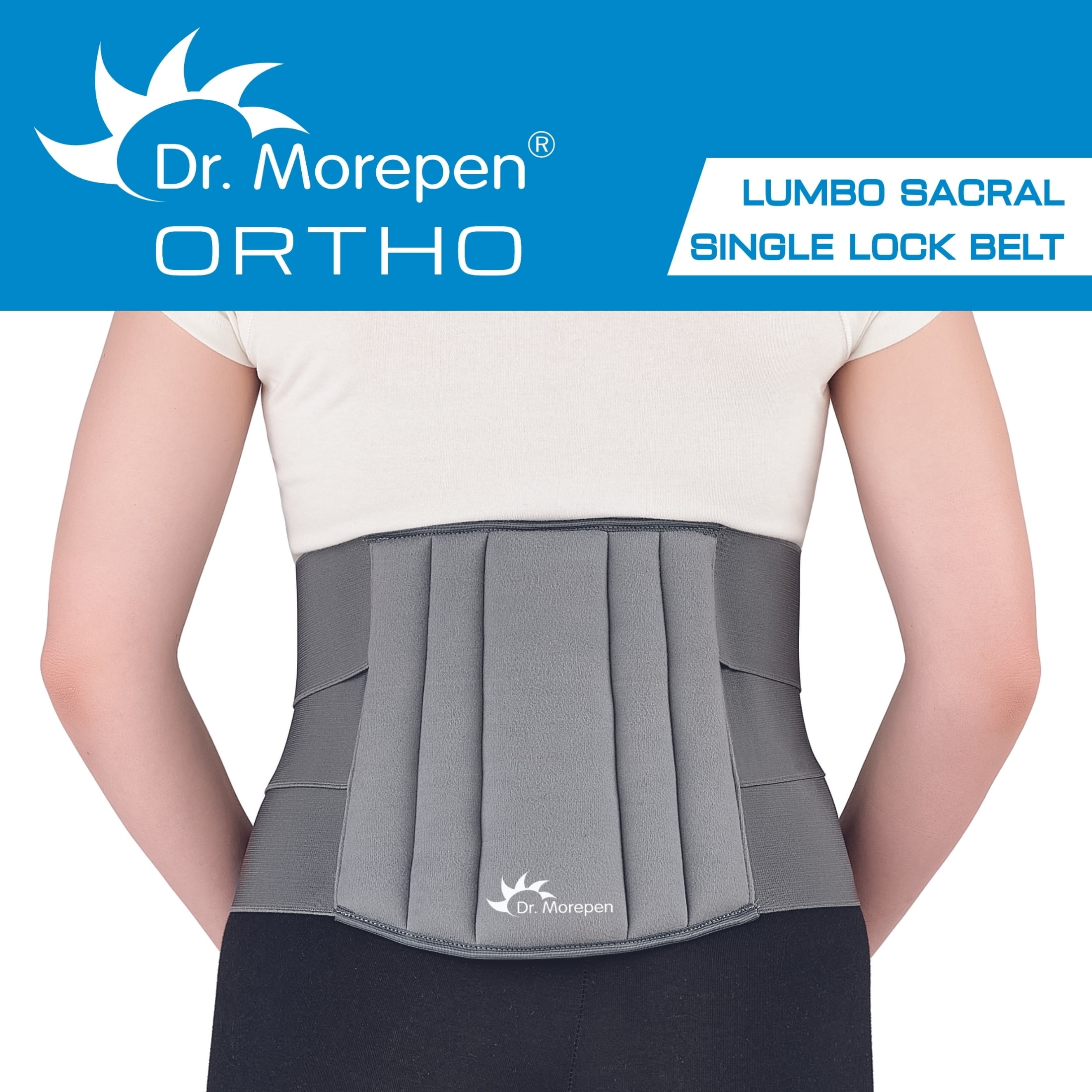 Dr. Morepen Lumbo Sacral Single Lock Belt Model LS-02-L - Walmart.com