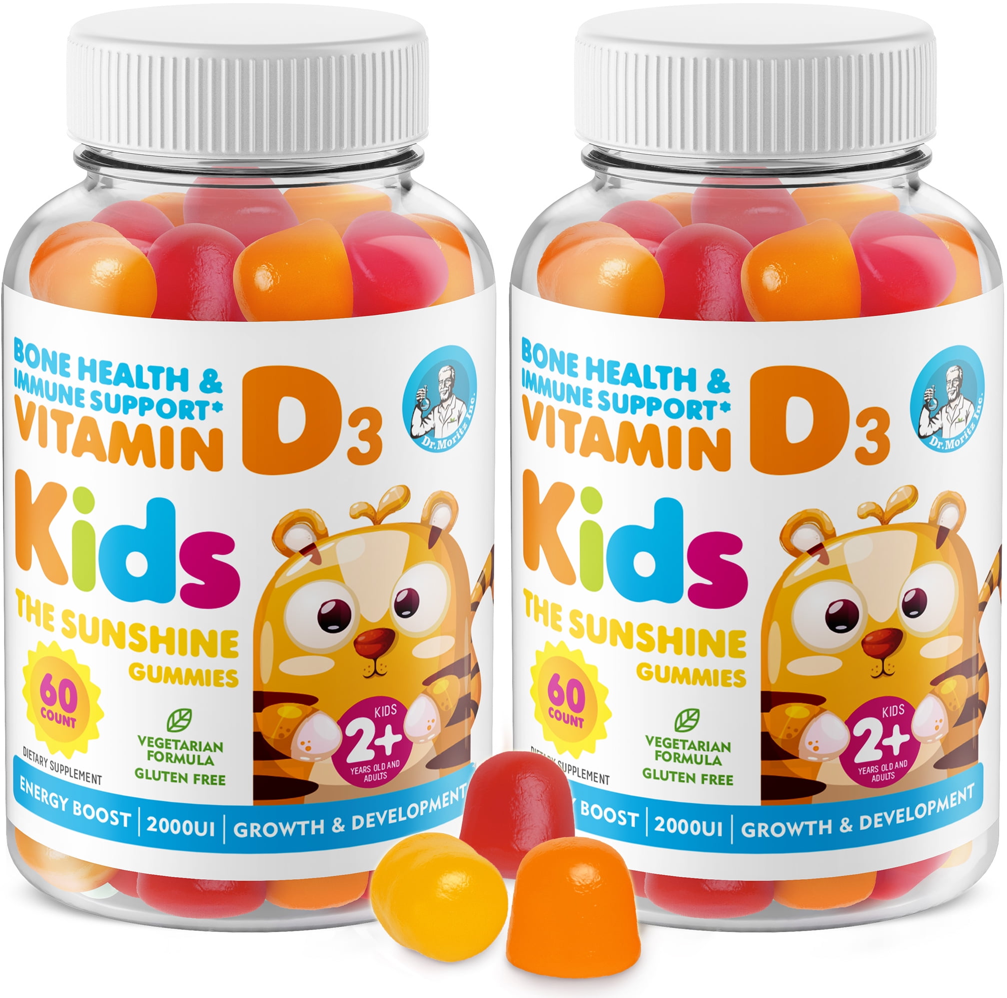 Dr. Moritz Vitamin D Gummies for Kids & Adults 2000 IU Chewable Natural ...