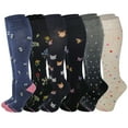 Dr. Motion Women 6 Pairs Everyday Graduted Compression Knee High Socks - Walmart.com