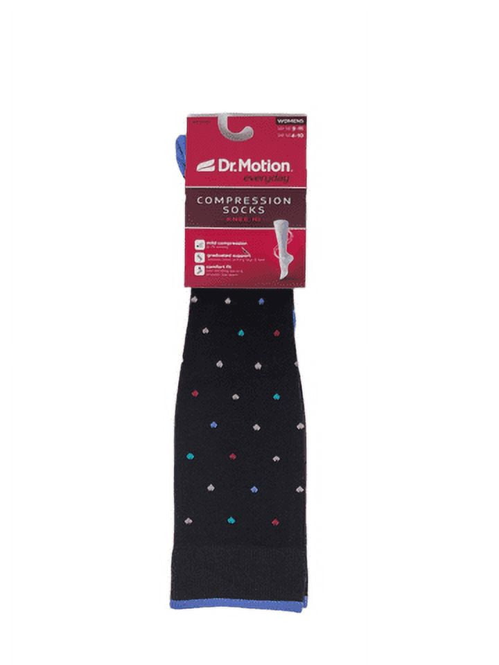 Dr. Motion Women 8-15 mmHg Compression Mini Hearts Design Knee High ...