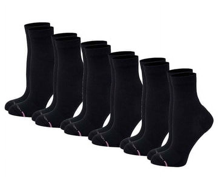 Dr. Motion Women Mid-Crew Assorted Half-Cushion Compression Socks (6 ...