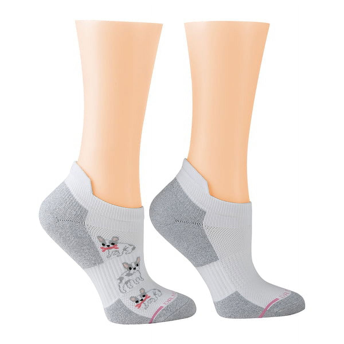 Dr. Motion Women's 2 Pack Animal Design and White Compression Ankle ...