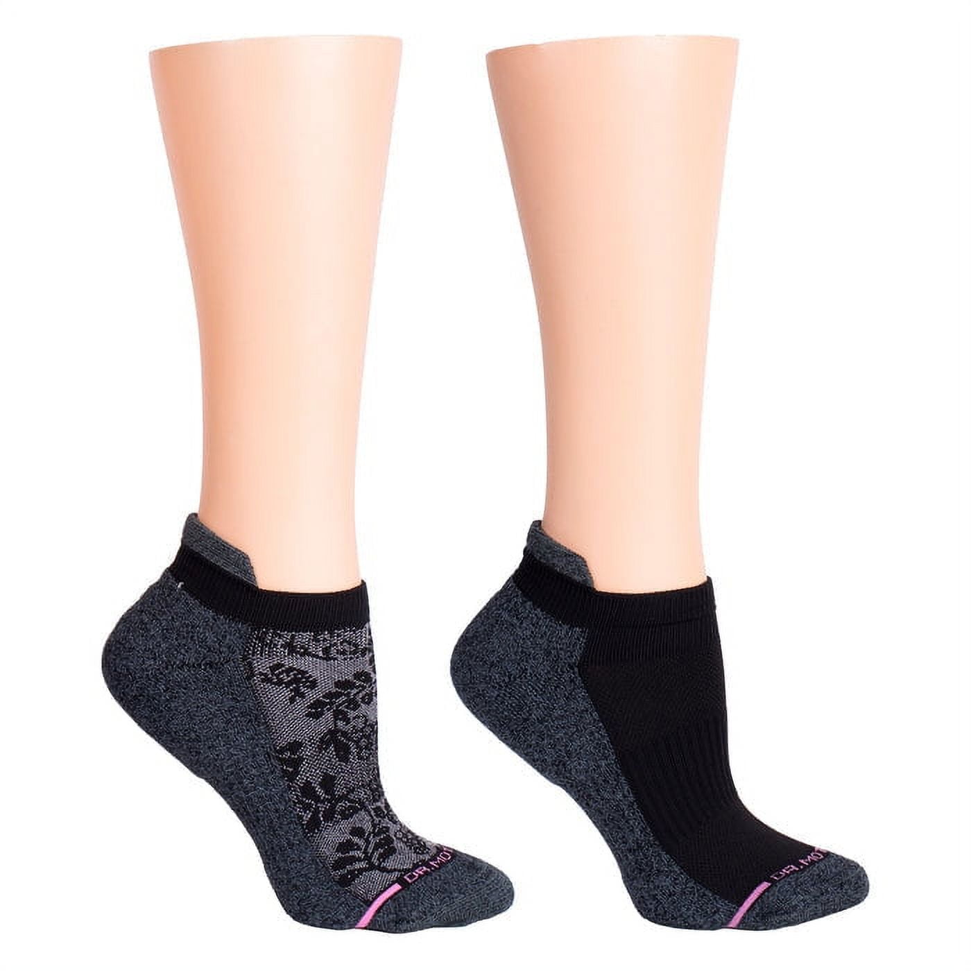 Dr. Motion Women's 2 Pack Pretty Lace Design Compression Ankle Socks ...