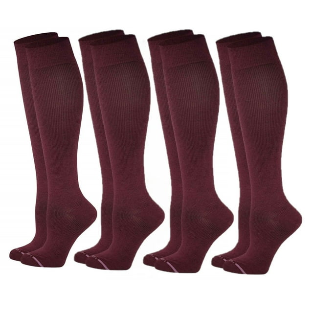 Dr. Motion Women's 4 Pair Pack 8-15mmHg Compression Socks Premium ...