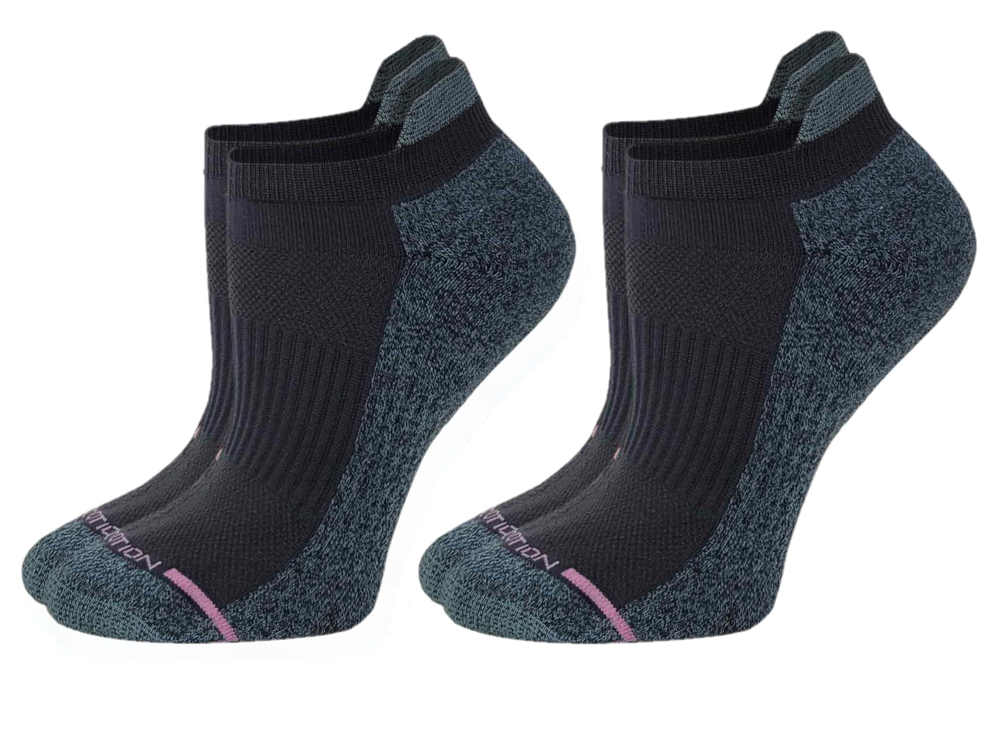 Dr. Motion Women's Solid Black Half-Cushion Compression Ankle Socks ...