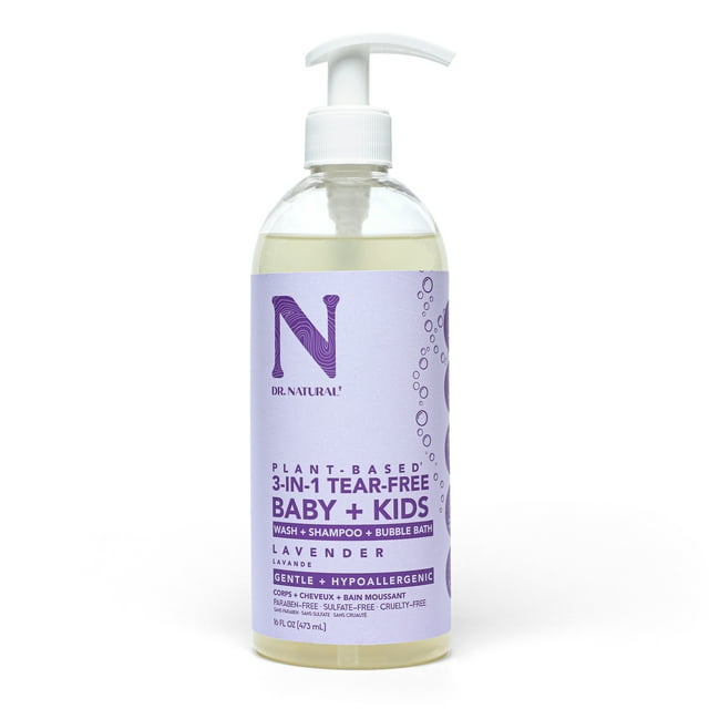 Dr. Natural 3-in-1 Tear-Free Baby Plus Kids Soap, Lavender, 16 oz ...