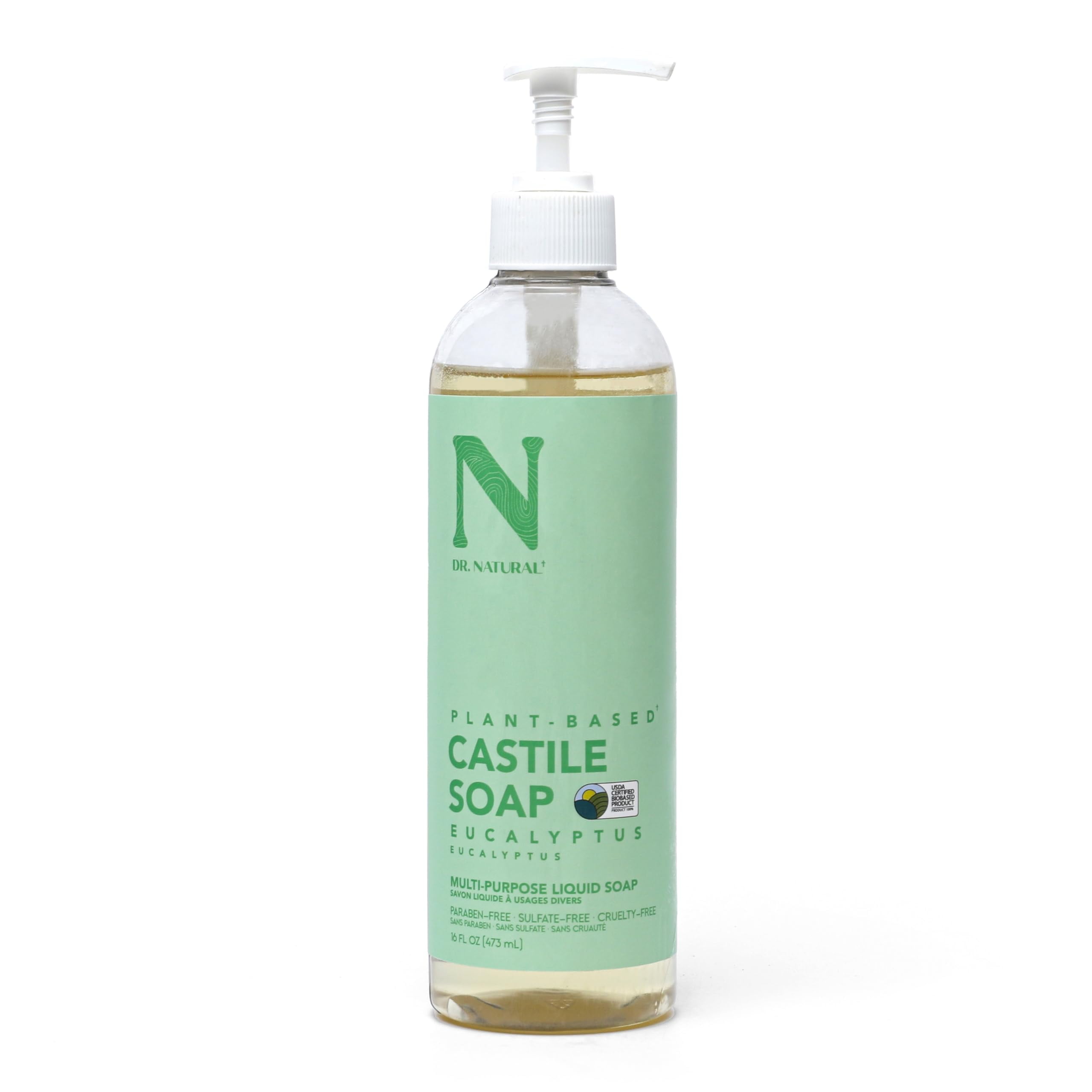 Dr. Natural Castile Liquid SAF21 Soap - Multi-Use Body Wash, Shampoo ...