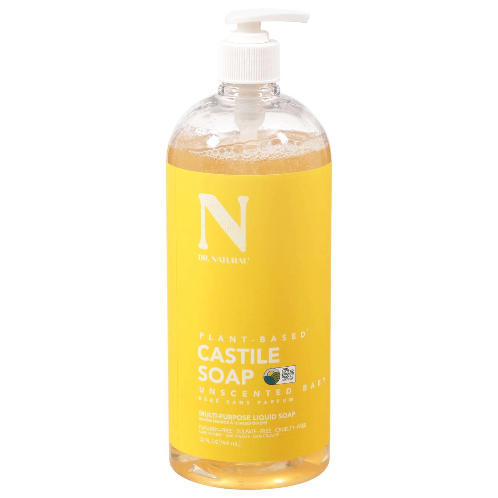 Dr. Natural - Castile Liquid Soap Uns Baby - 1 Each 1-32 FZ - Walmart.com