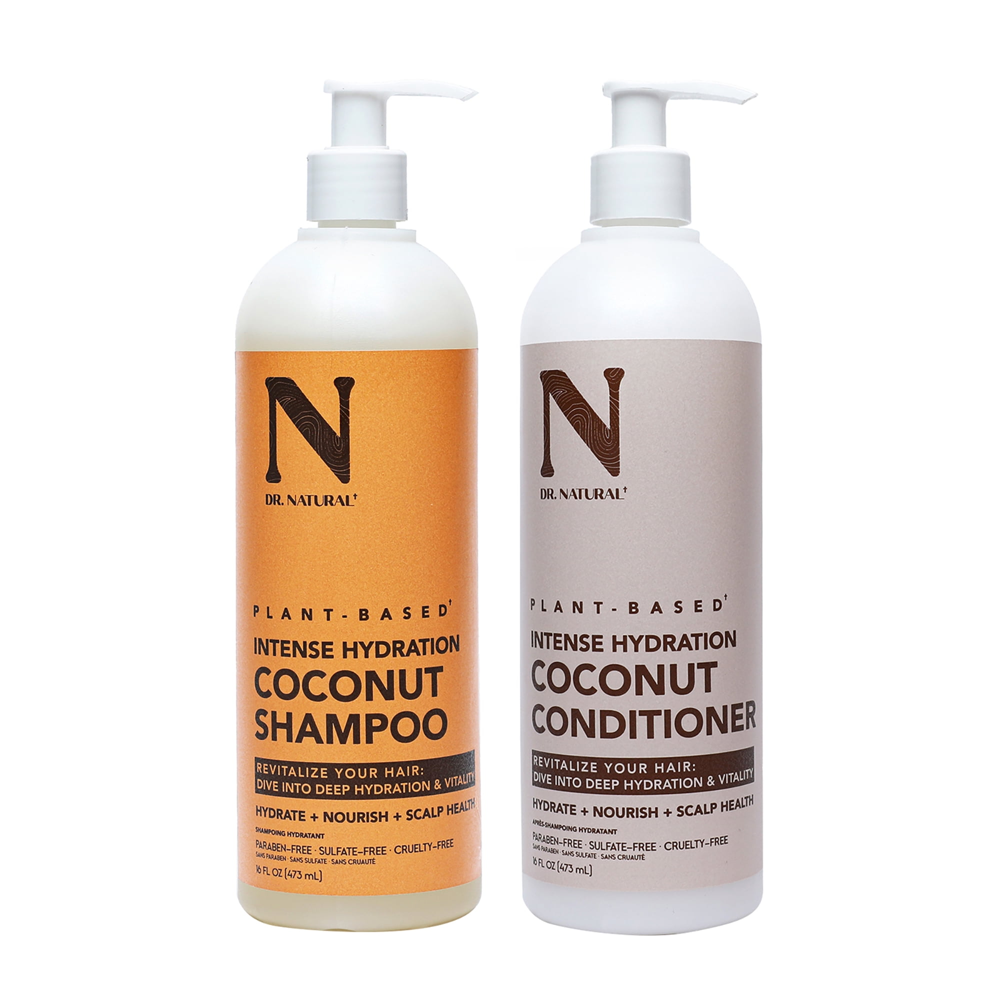 Dr. Natural Intense Hydration Shampoo and Conditioner Kit, Coconut, 2 ...