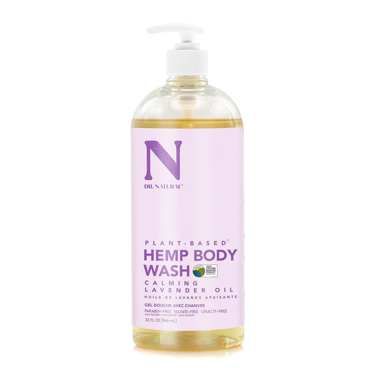 Dr Natural Pure Hemp Body Wash with Lavender, 32 Oz - Walmart.com