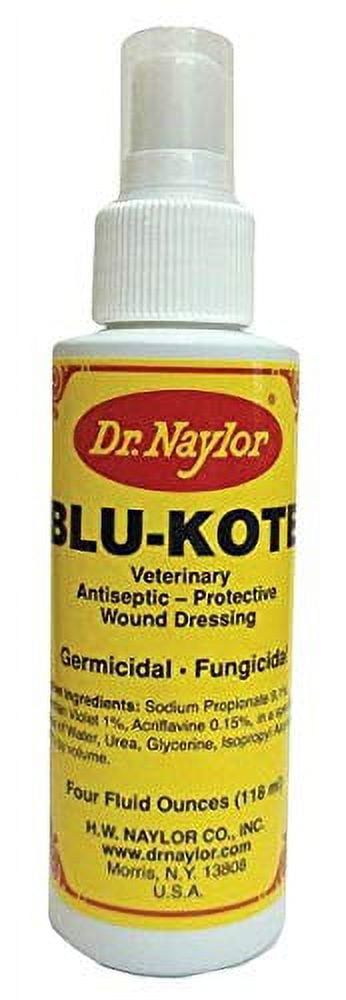Dr. Naylor Blue Kote 4 ounce Antiseptic Liquid Spray for Horses and ...