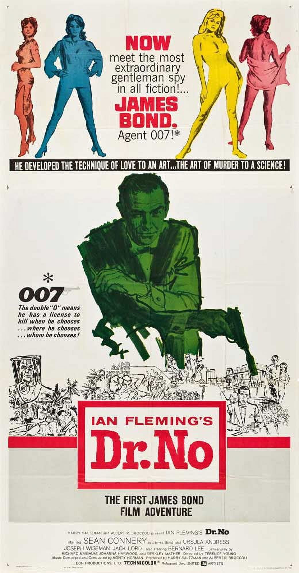 Dr. No - movie POSTER (Style A) (20" x 40") (1962) - Walmart.com