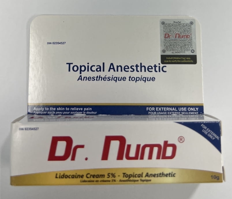 Dr. Numb 5% Lidocaine Topical Anesthetic Numbing Cream for Pain Relief - 10g Pack of 15 ...