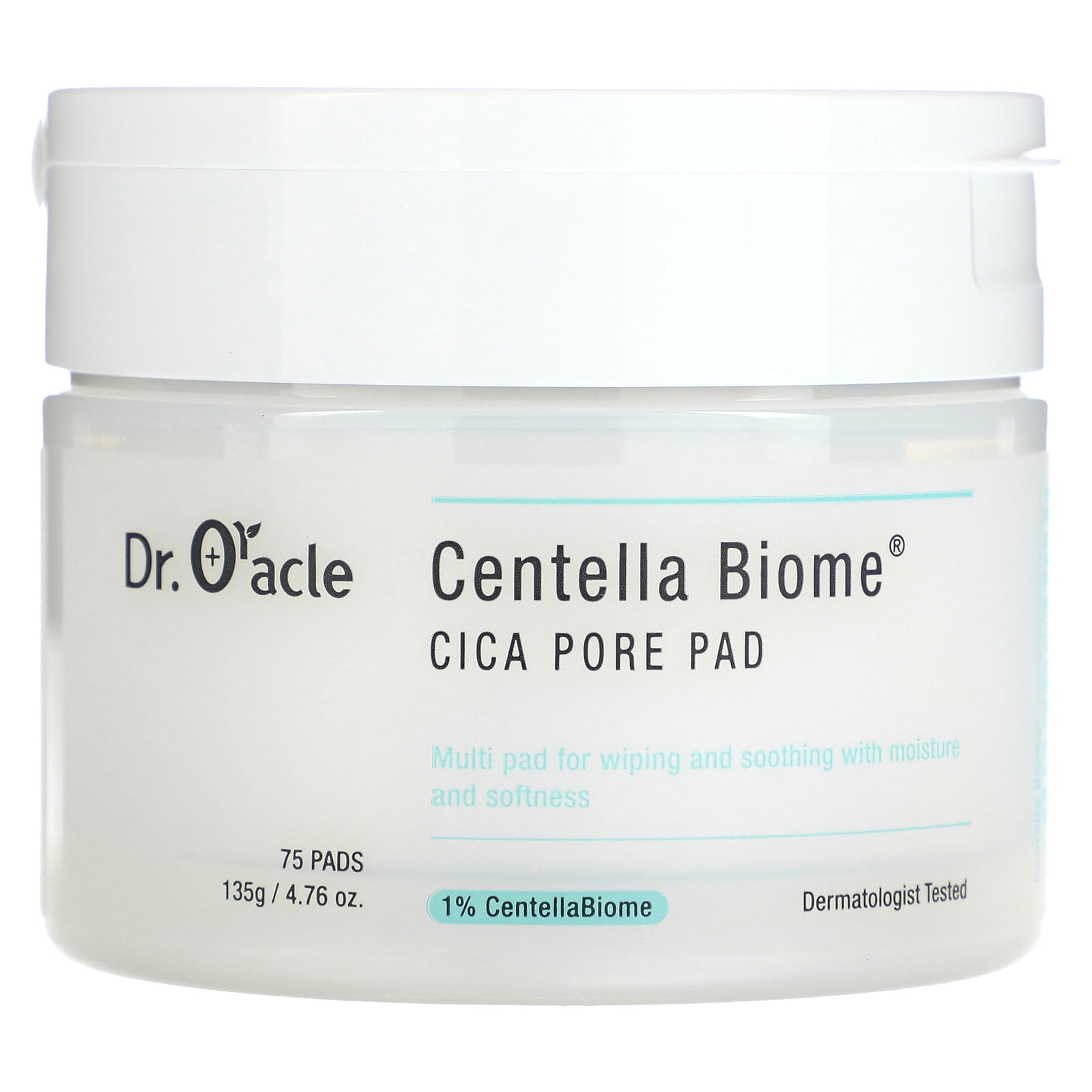 Dr. Oracle Centella Biome, Cica Pore Pad , 75 Pads, 4.76 oz (135 g ...