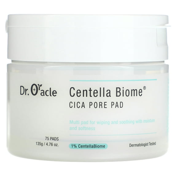 Dr. Oracle Centella Biome, Cica Pore Pad , 75 Pads, 4.76 oz (135 g ...