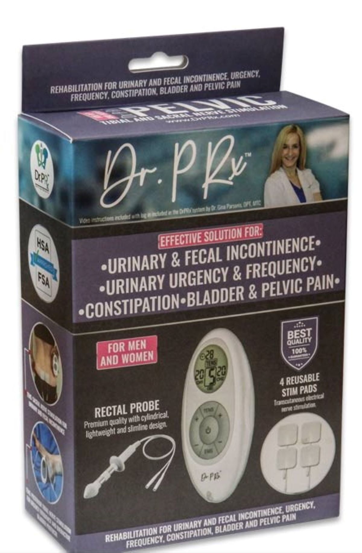 Dr.PRx Pelvic Floor Stimulation Toner Kit, Treat Urinary Incontinence ...