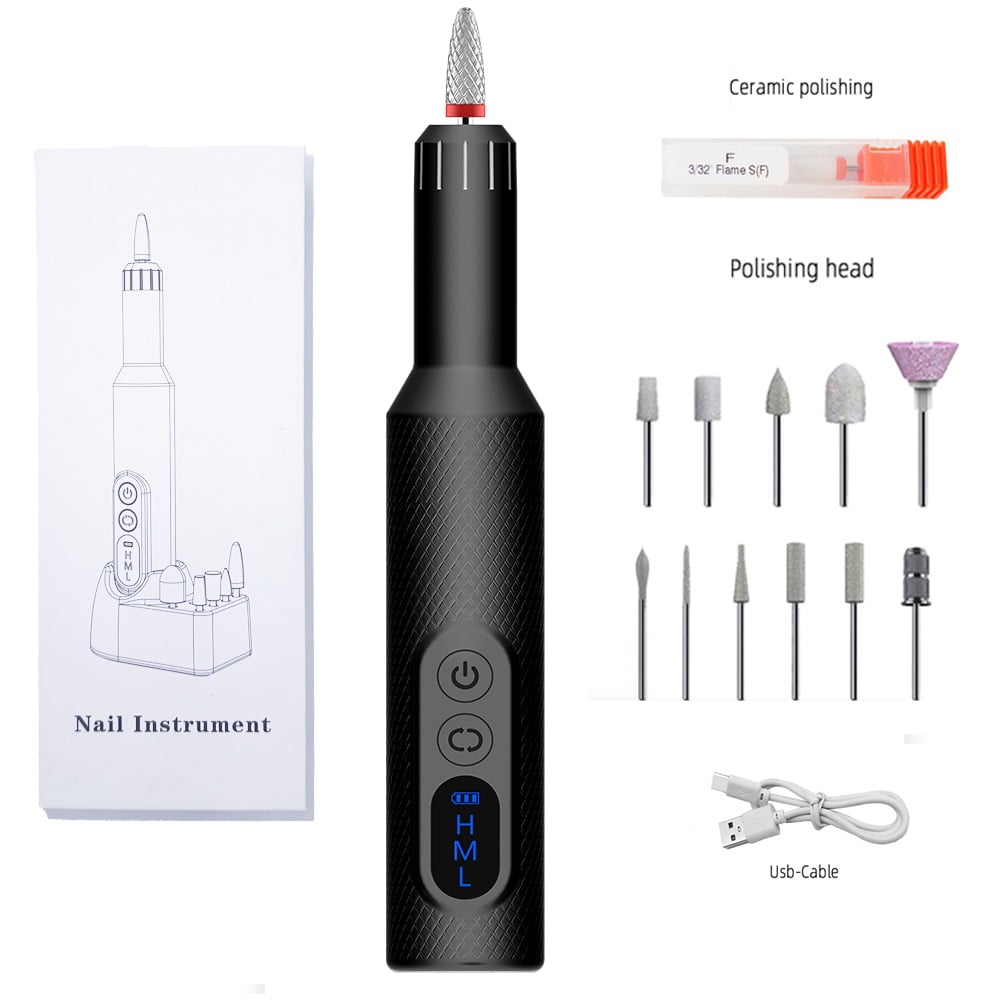 Dr.Pedi Electric Nail File Drill Machine Portable Nail Drill USB ...