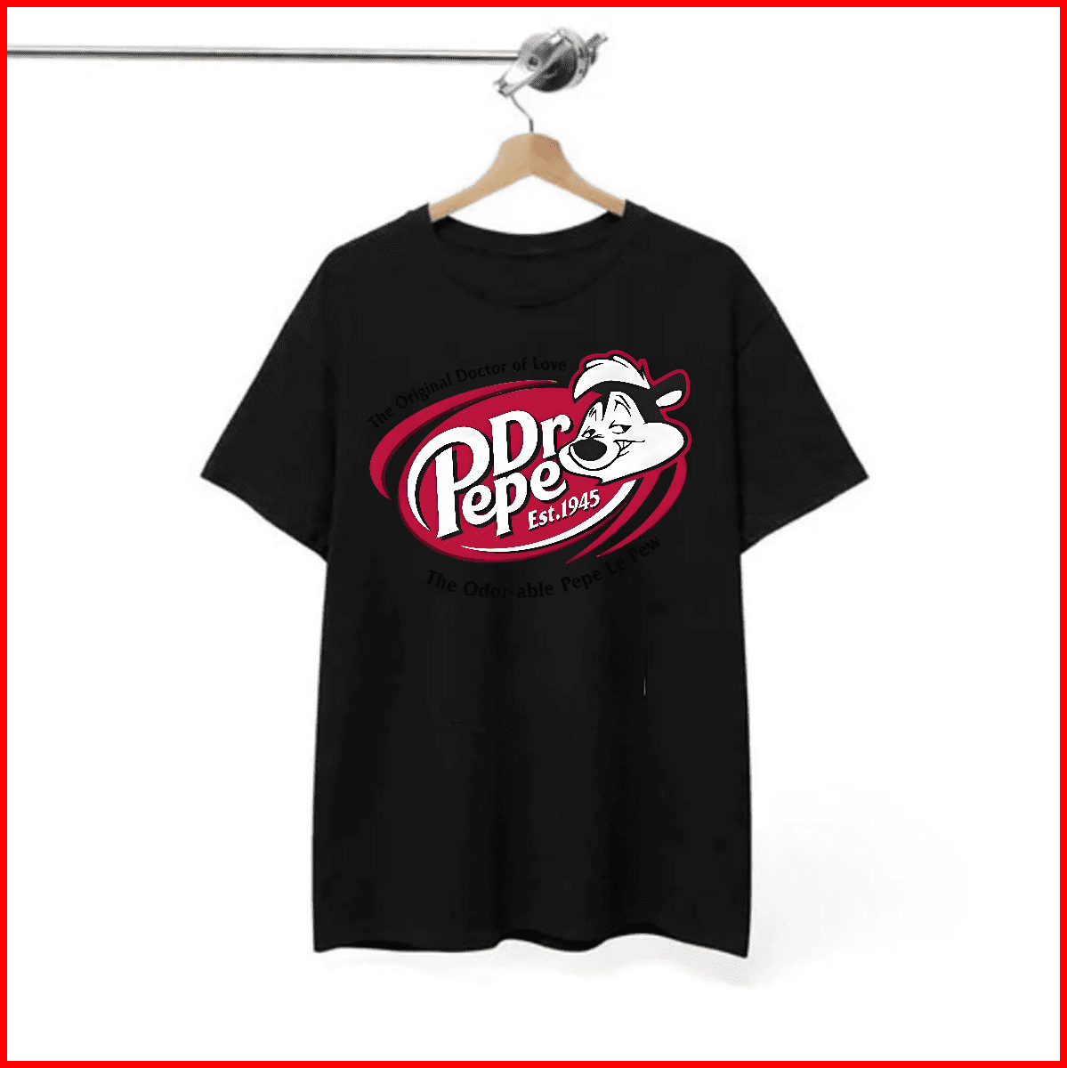 Dr Pepe Le Pew Doctor Love Funny Cartoon Character Skunk T-Shirt ...