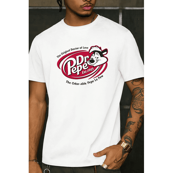 Dr. Pepe Le Pew Doctor Love Funny Cartoon Romantic Art Unisex T-Shirt V1130748 up to size 5XL ...