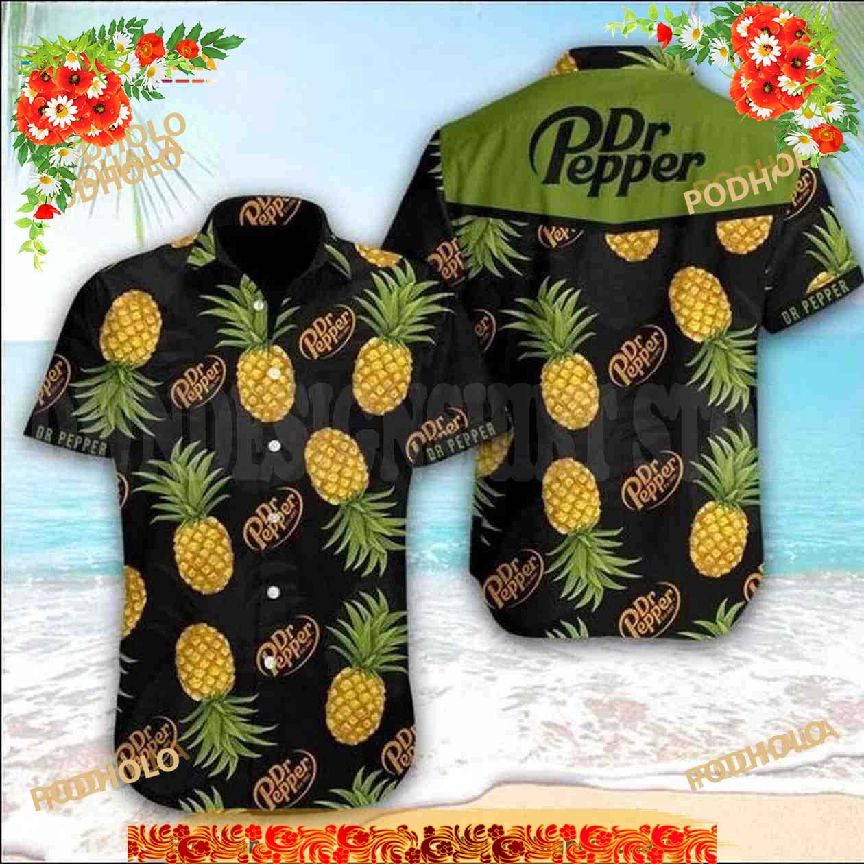 Dr Pepper Beer Funny Hawaiian Shirt, Pineapple Summer Beach Gift ...