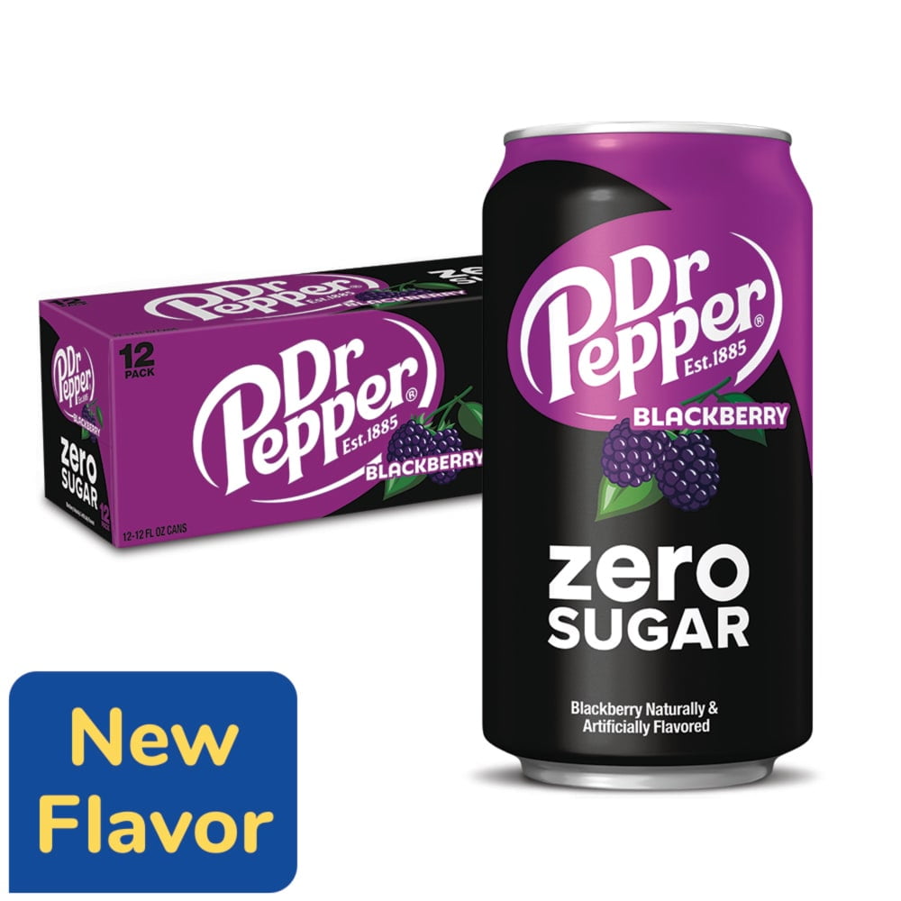 Dr Pepper Blackberry Zero Sugar Soda Cans - Walmart.com