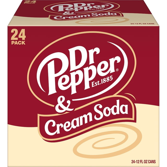Dr Pepper & Cream Soda Pop, 12 fl oz, 24 Pack Cans - Walmart.com