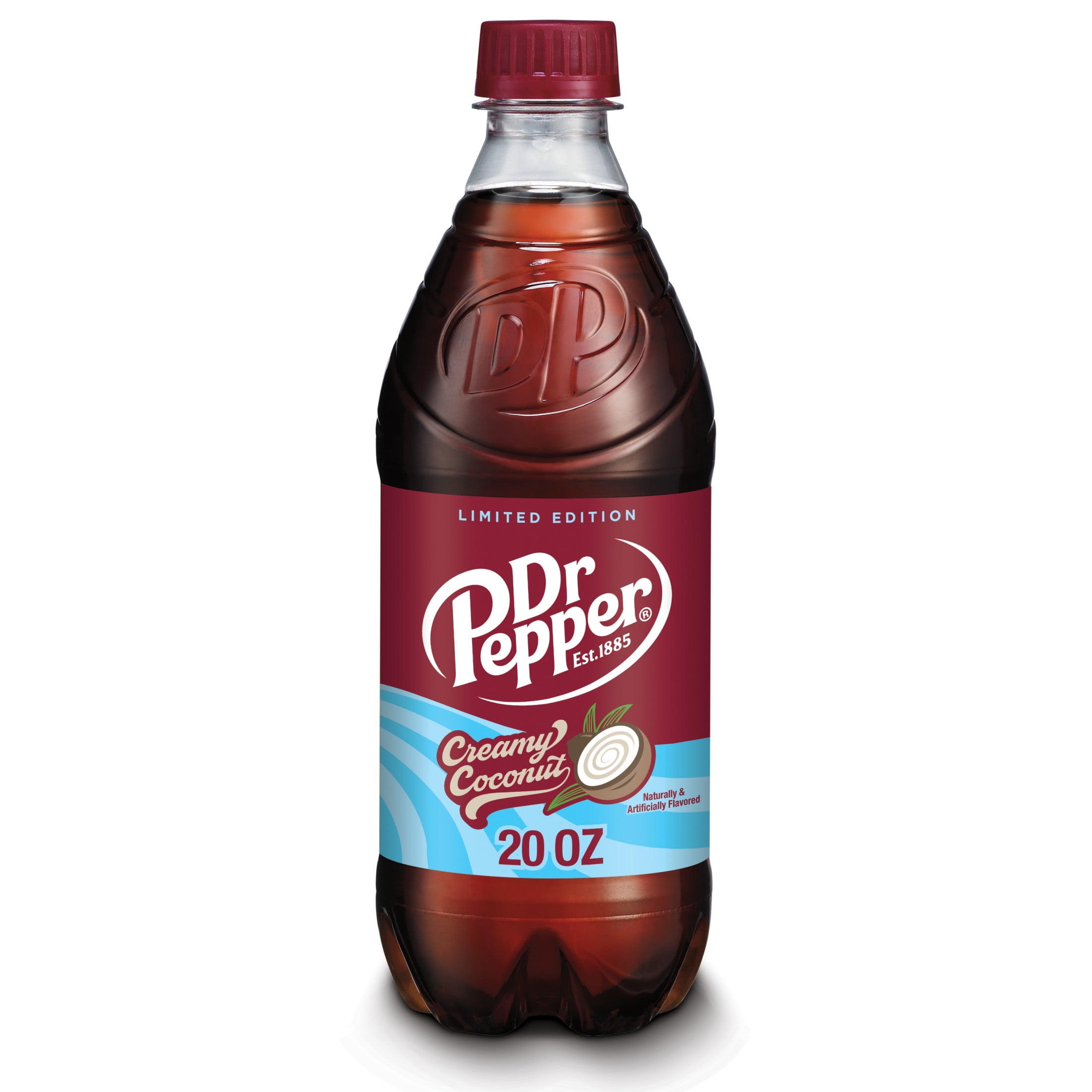 Dr Pepper Creamy Coconut Soda, Limited Summer Edition, 20 fl oz Bottle ...