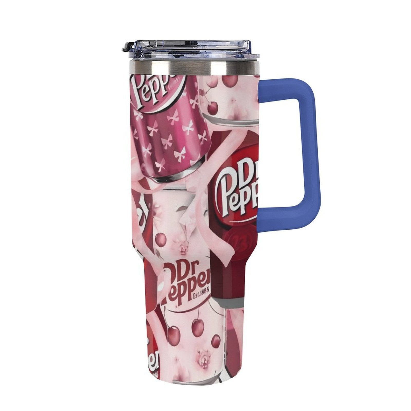 Dr.Pepper Cute cartoon car mug travel mug with handle and straw 40oz ...