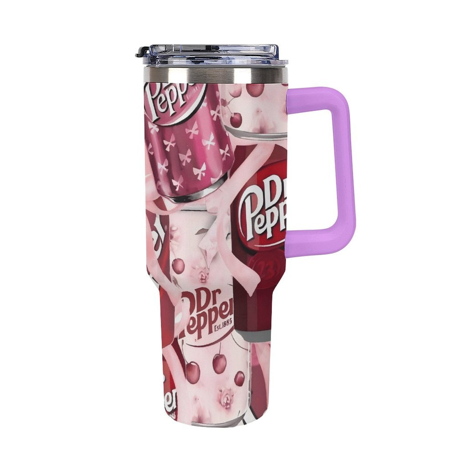 Dr.Pepper Cute cartoon car mug travel mug with handle and straw 40oz ...