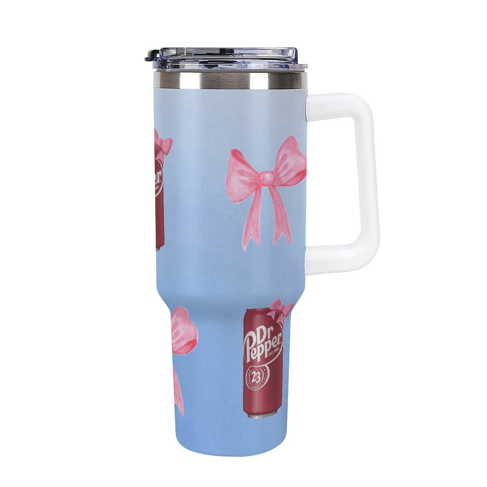 Dr.Pepper Cute cartoon car mug travel mug with handle and straw 40oz ...