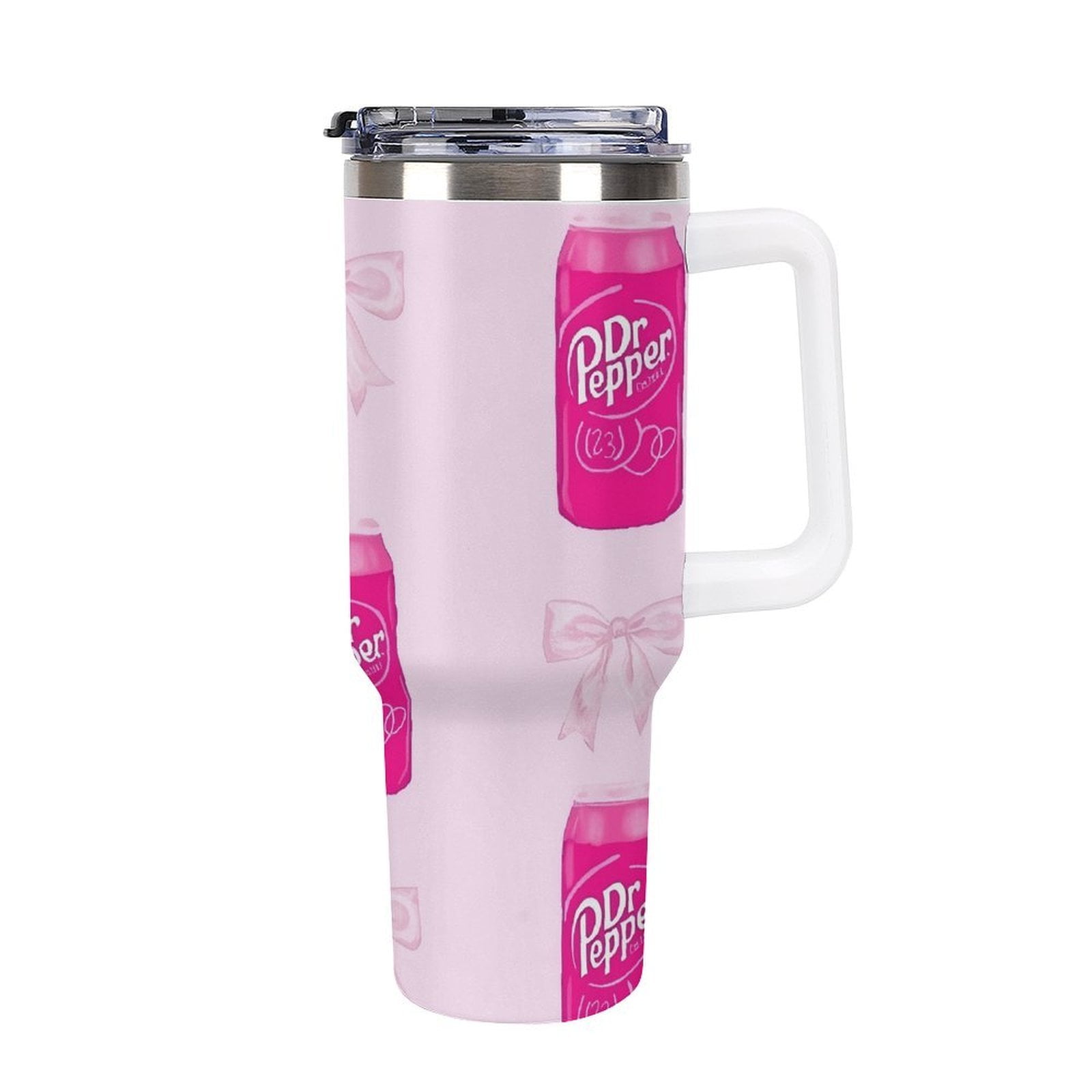 Dr.Pepper Cute cartoon car mug travel mug with handle and straw 40oz ...