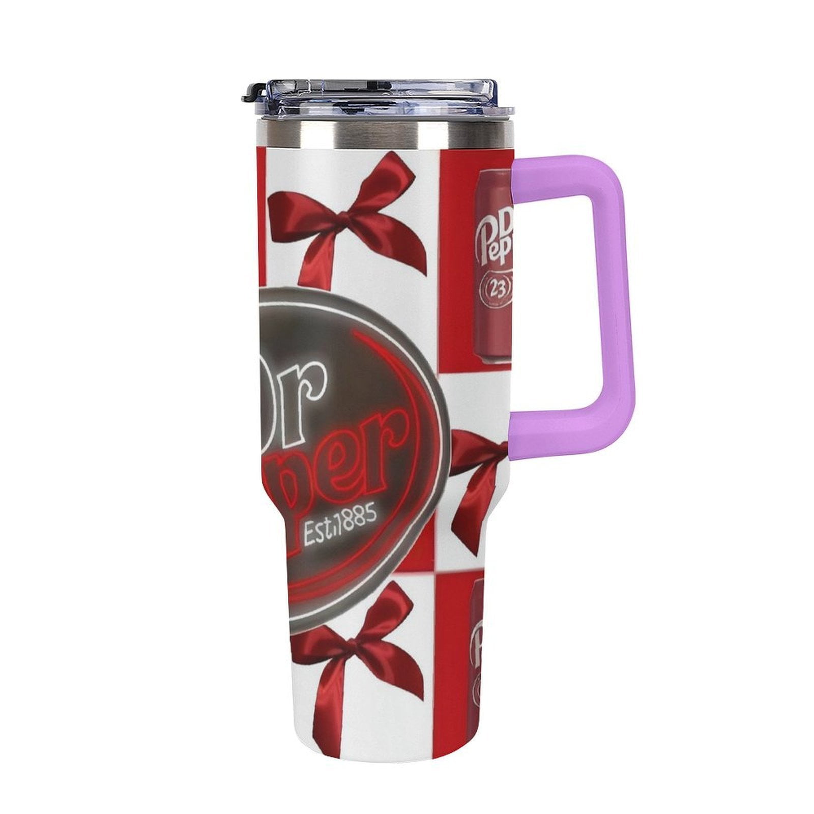 Dr.Pepper Cute cartoon car mug travel mug with handle and straw 40oz ...