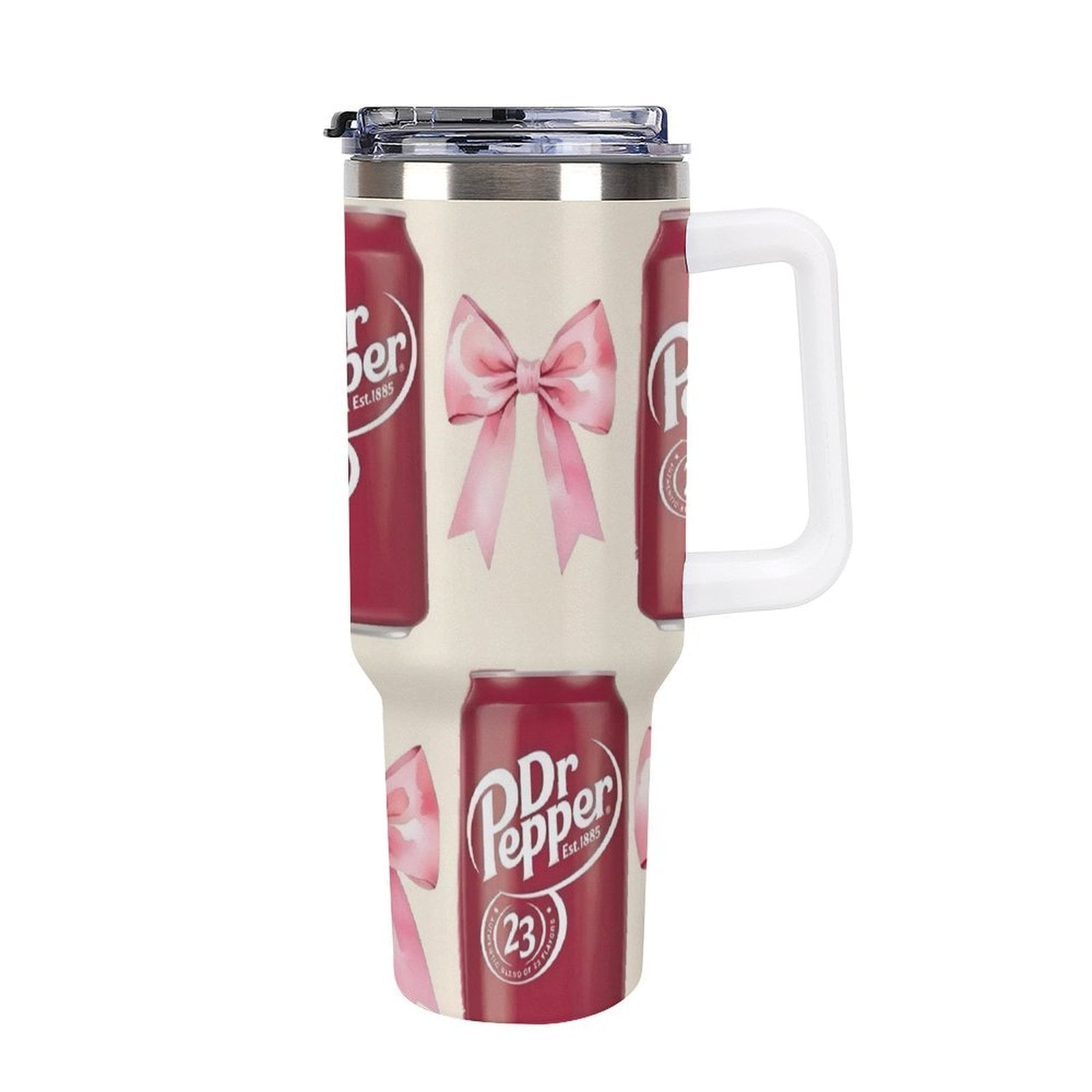 Dr.Pepper Cute cartoon car mug travel mug with handle and straw 40oz ...