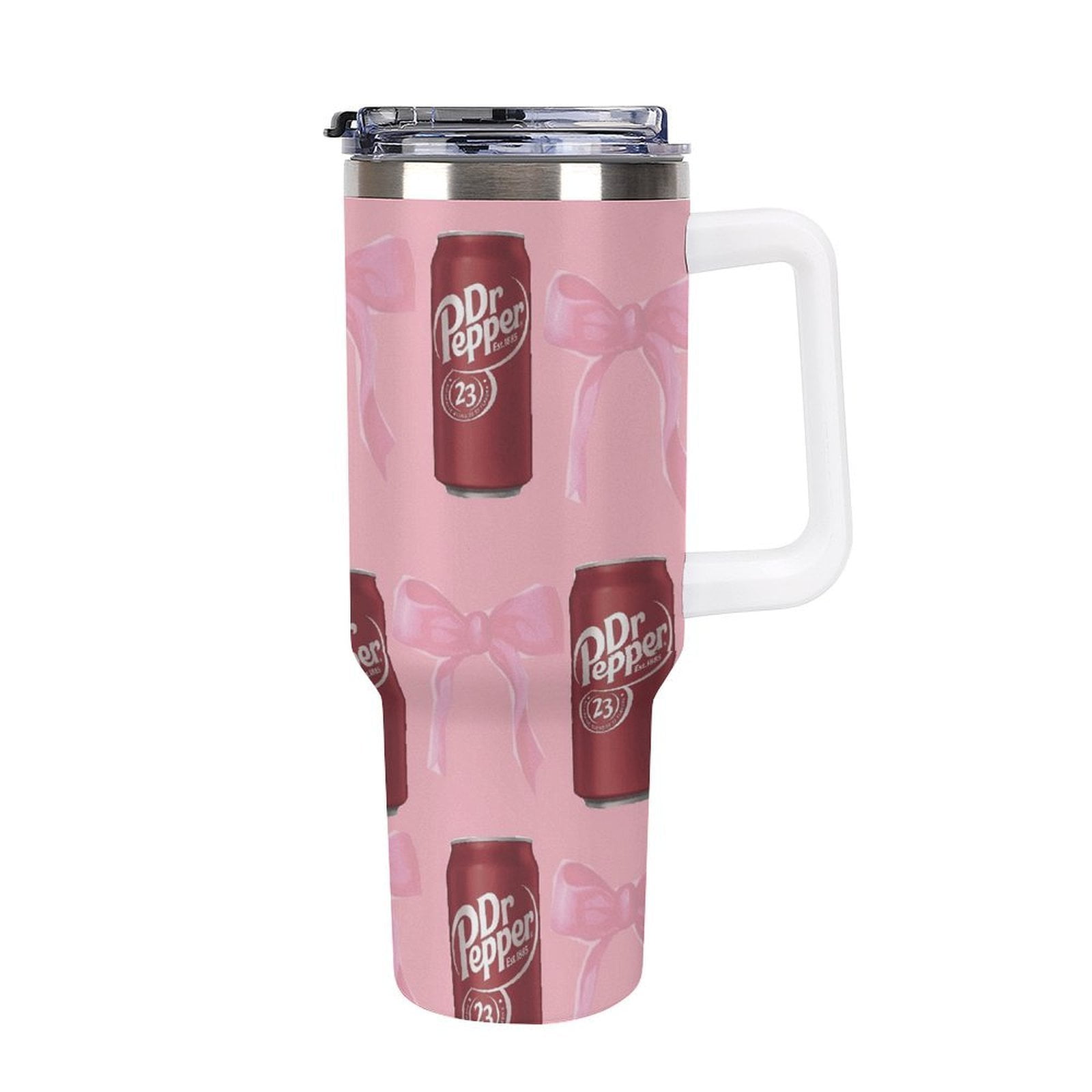 Dr.Pepper Cute cartoon car mug travel mug with handle and straw 40oz ...