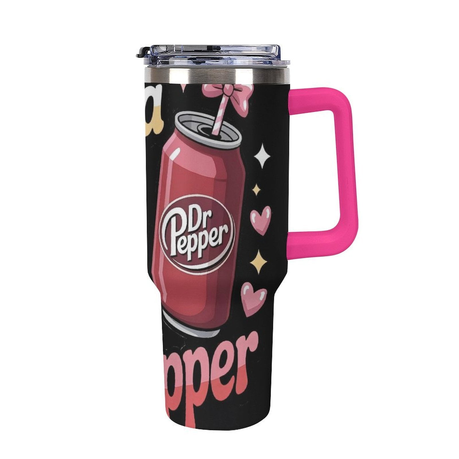 Dr.Pepper Cute cartoon car mug travel mug with handle and straw 40oz ...
