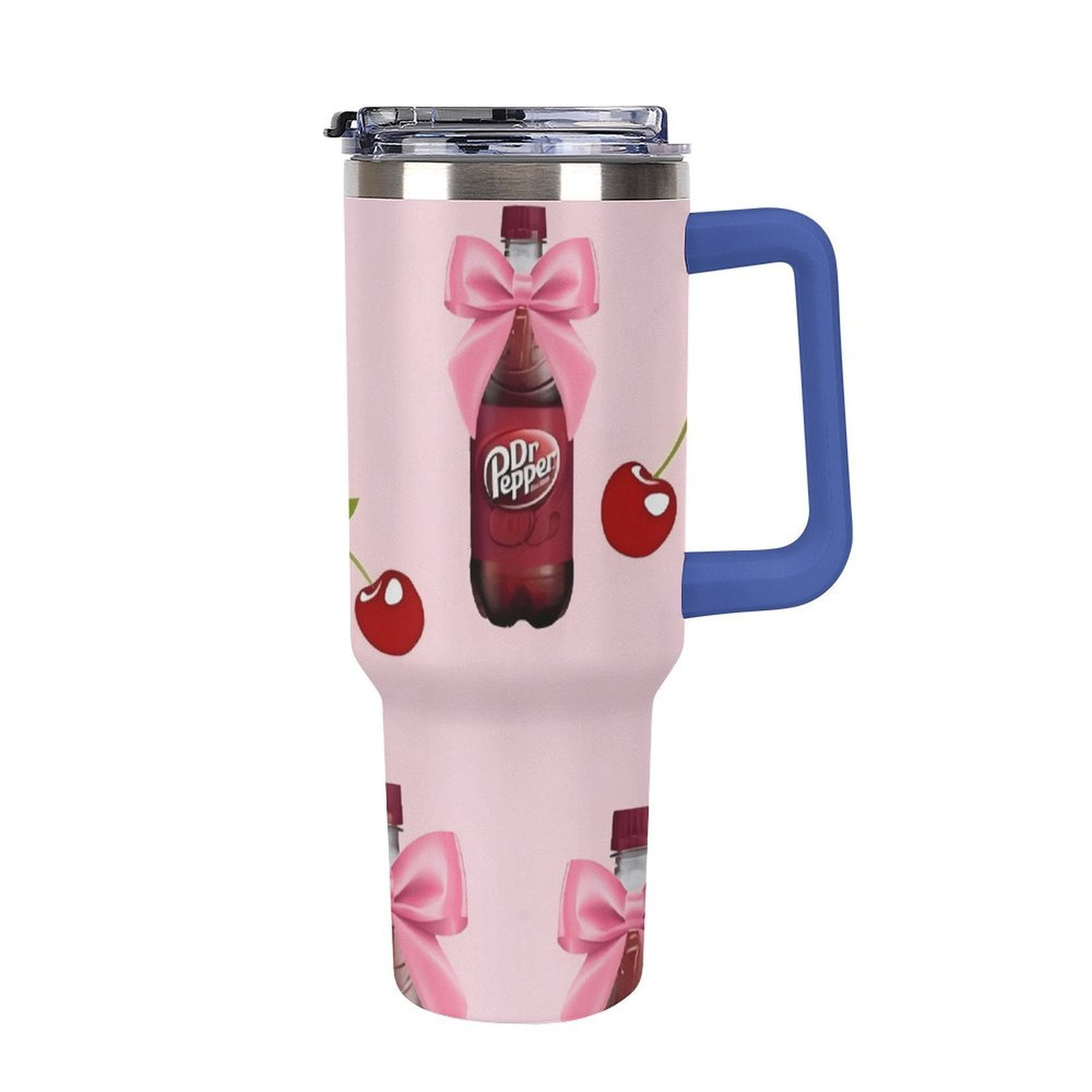 Dr.Pepper Cute cartoon car mug travel mug with handle and straw 40oz ...