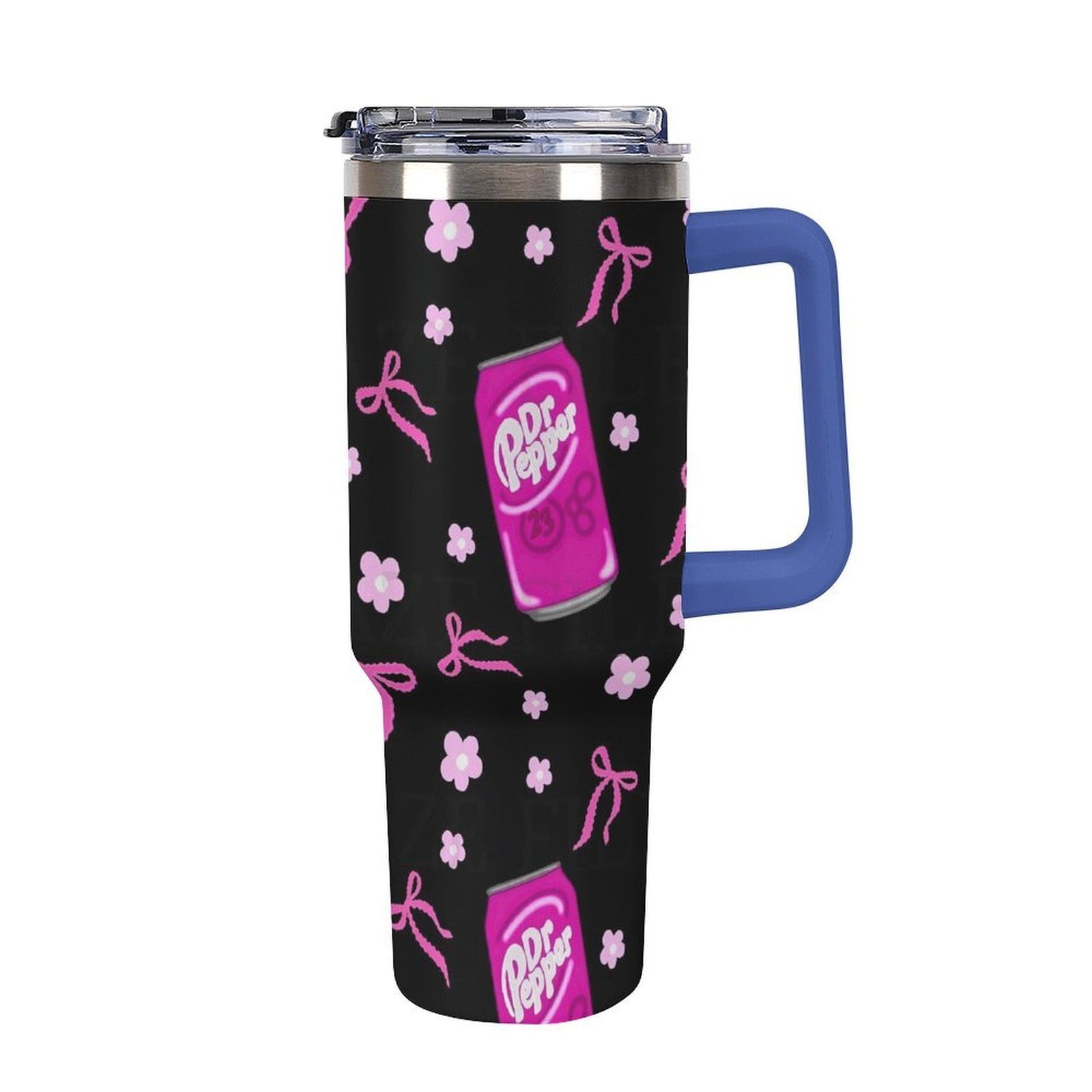 Dr.Pepper Cute cartoon car mug travel mug with handle and straw 40oz ...
