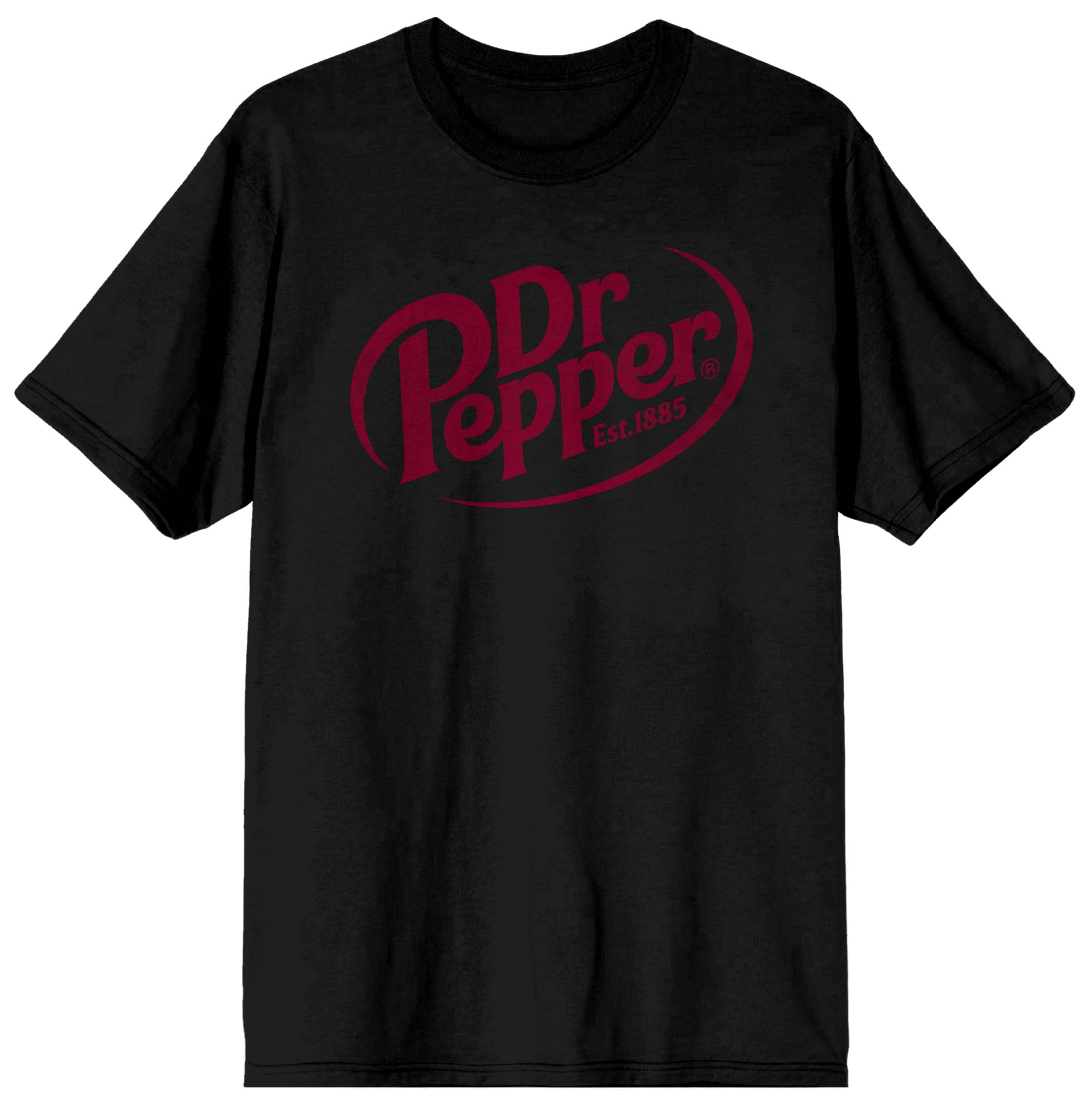 Dr. Pepper Men's Black Graphic Tee, Classic Logo, Short Sleeve, 100% ...