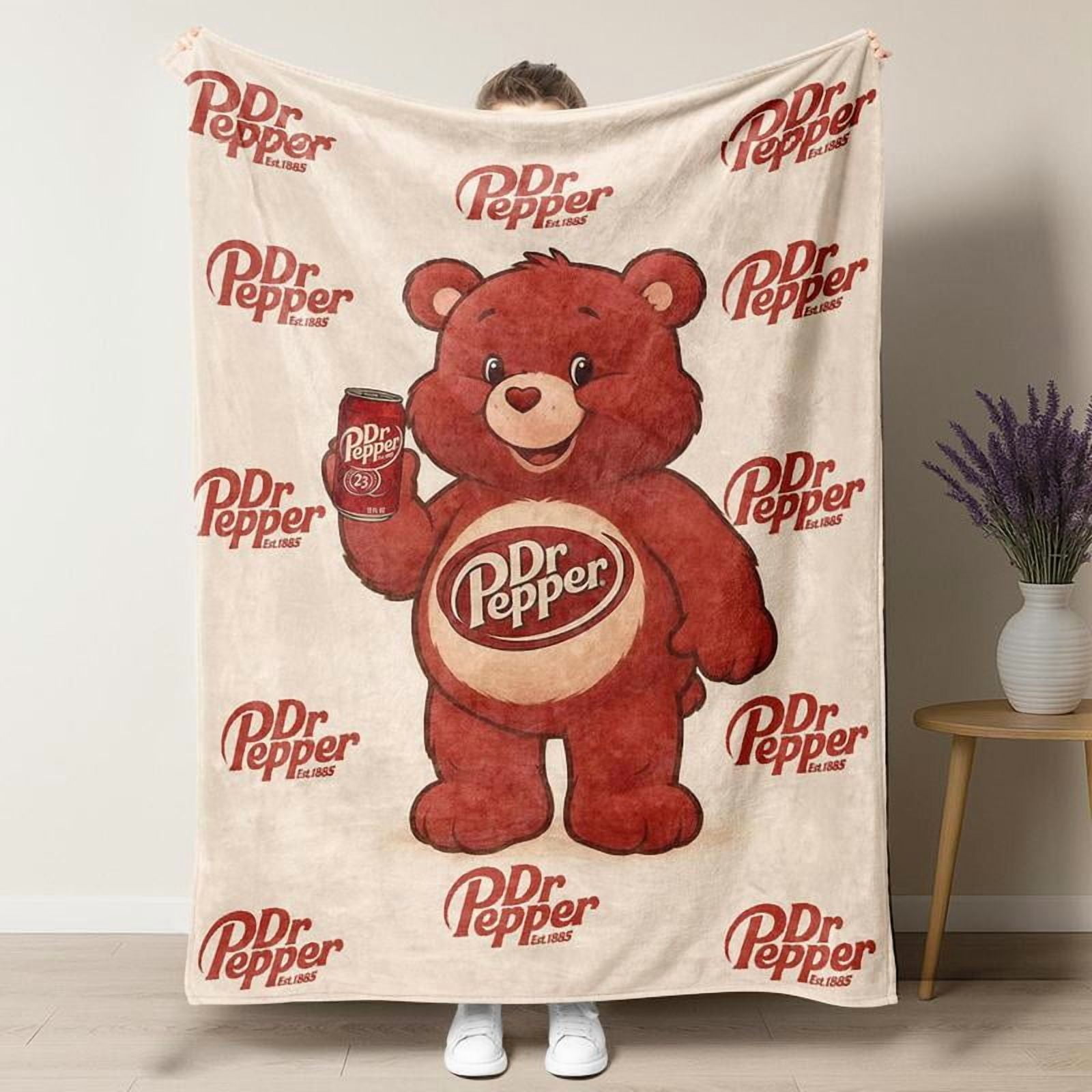 Dr Pepper Funny Flannel Blanket, Soft and Warm MachineWashable Blanket ...