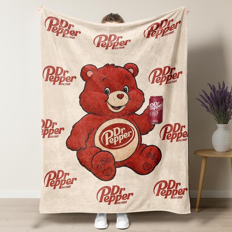 Dr Pepper Funny Flannel Blanket, Soft and Warm MachineWashable Blanket ...
