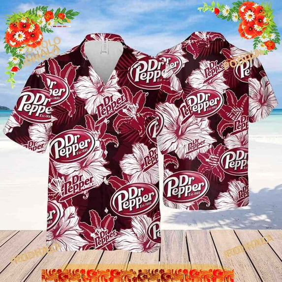 Dr.Pepper Funny Hawaiian Shirt, Tropical Flower Pattern Beer Lovers ...