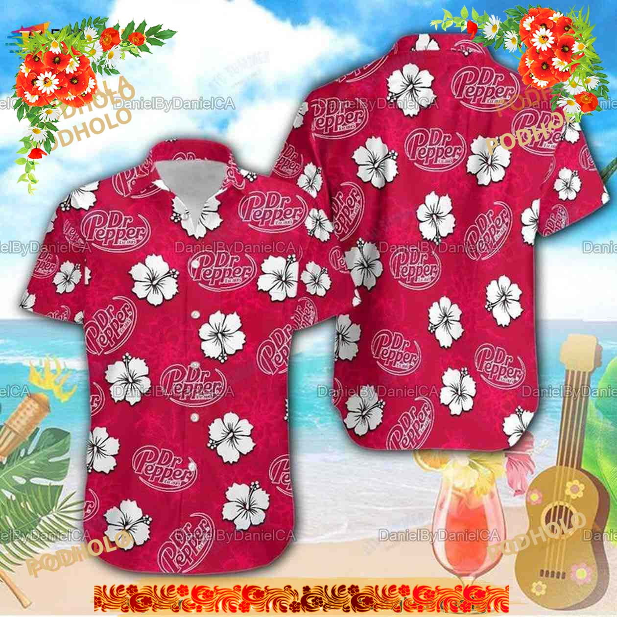 Dr Pepper Hawaiian Shirt 3d, Aloha Shirt For Women Men - Walmart.com