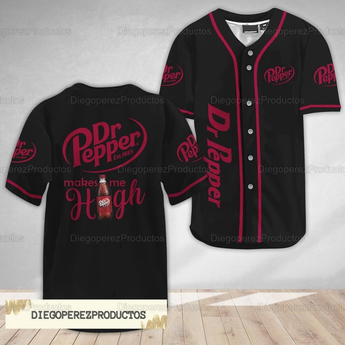 Dr Pepper Jersey Dr Pepper Baseball Jersey Dr Pepper Jersey Shirt Dr ...