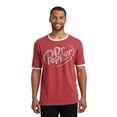 Dr Pepper Logo Crew Neck Short Sleeve Red Men's Ringer Tee -XXL ...
