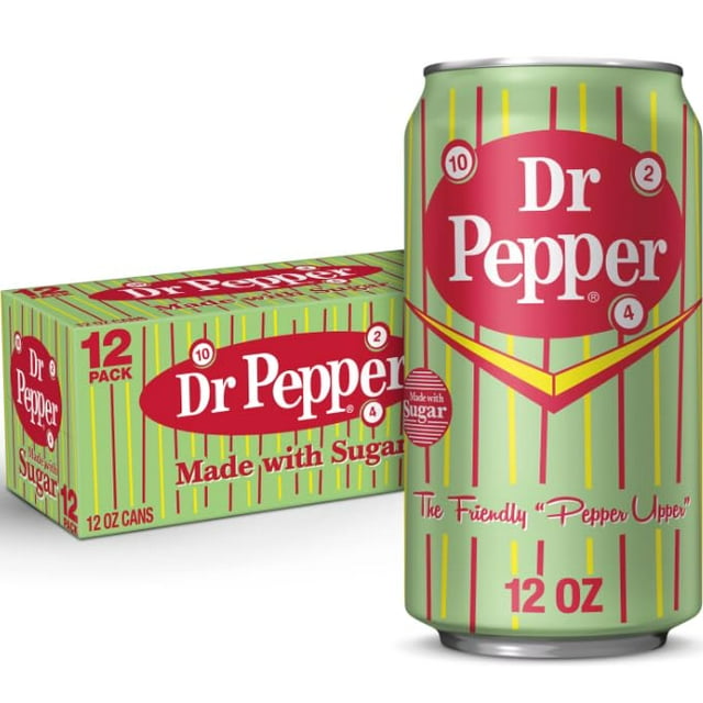 Dr. Pepper 12oz Cans Made With Real Imperial Cane Sugar - Bundled by ...