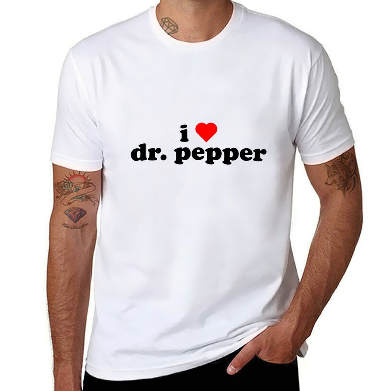 Dr Pepper Men's T-shirt Short-sleeved Pure Cotton Shirt Round Neck Soft ...