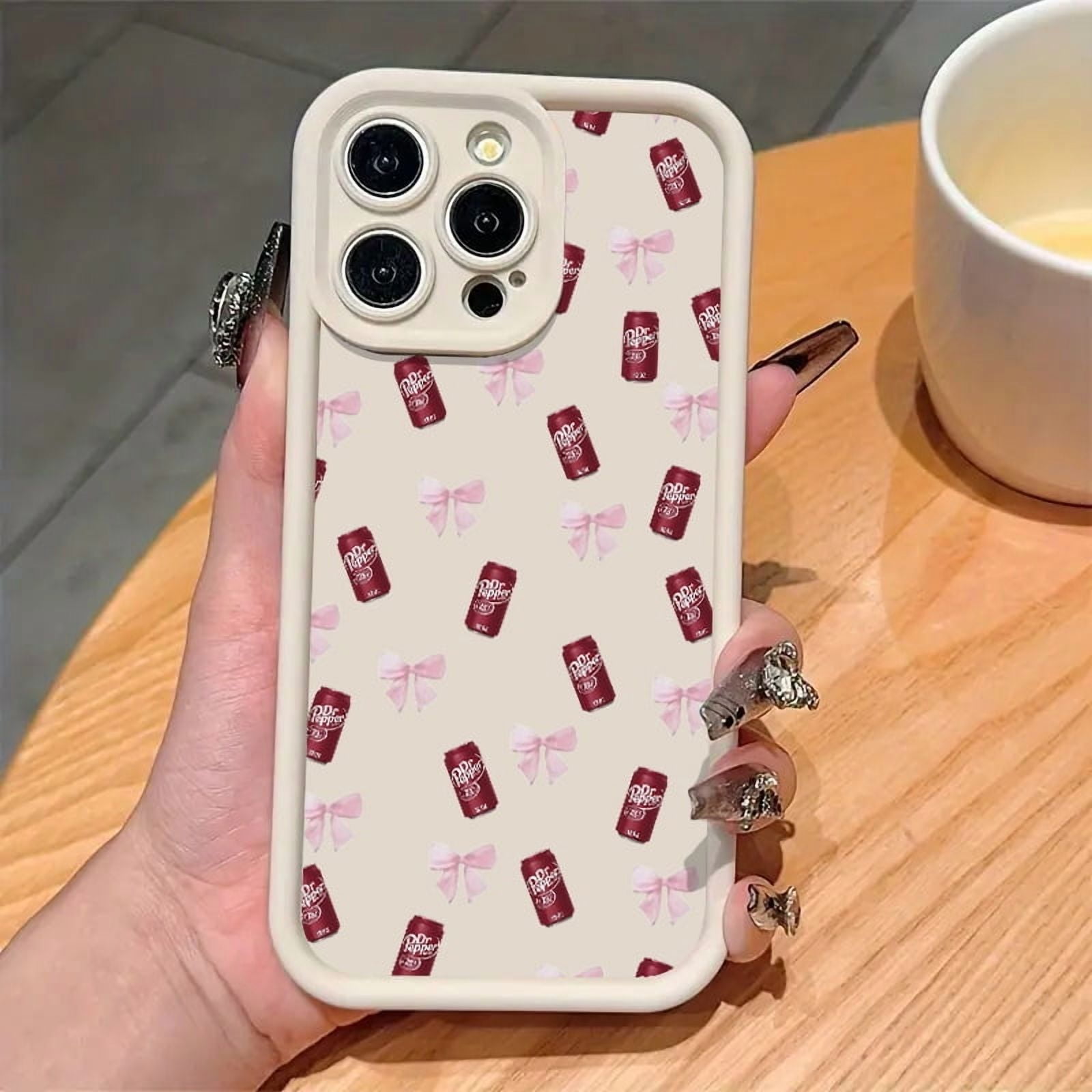 Dr Pepper Phone Case For iPhone aesthetic Soft Silicone TPU Black White ...