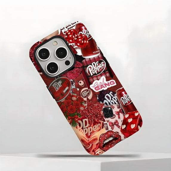 Dr Pepper Phone Cases Red Series Interesting Pattern Stitching Festive Design Creative TPU for ...