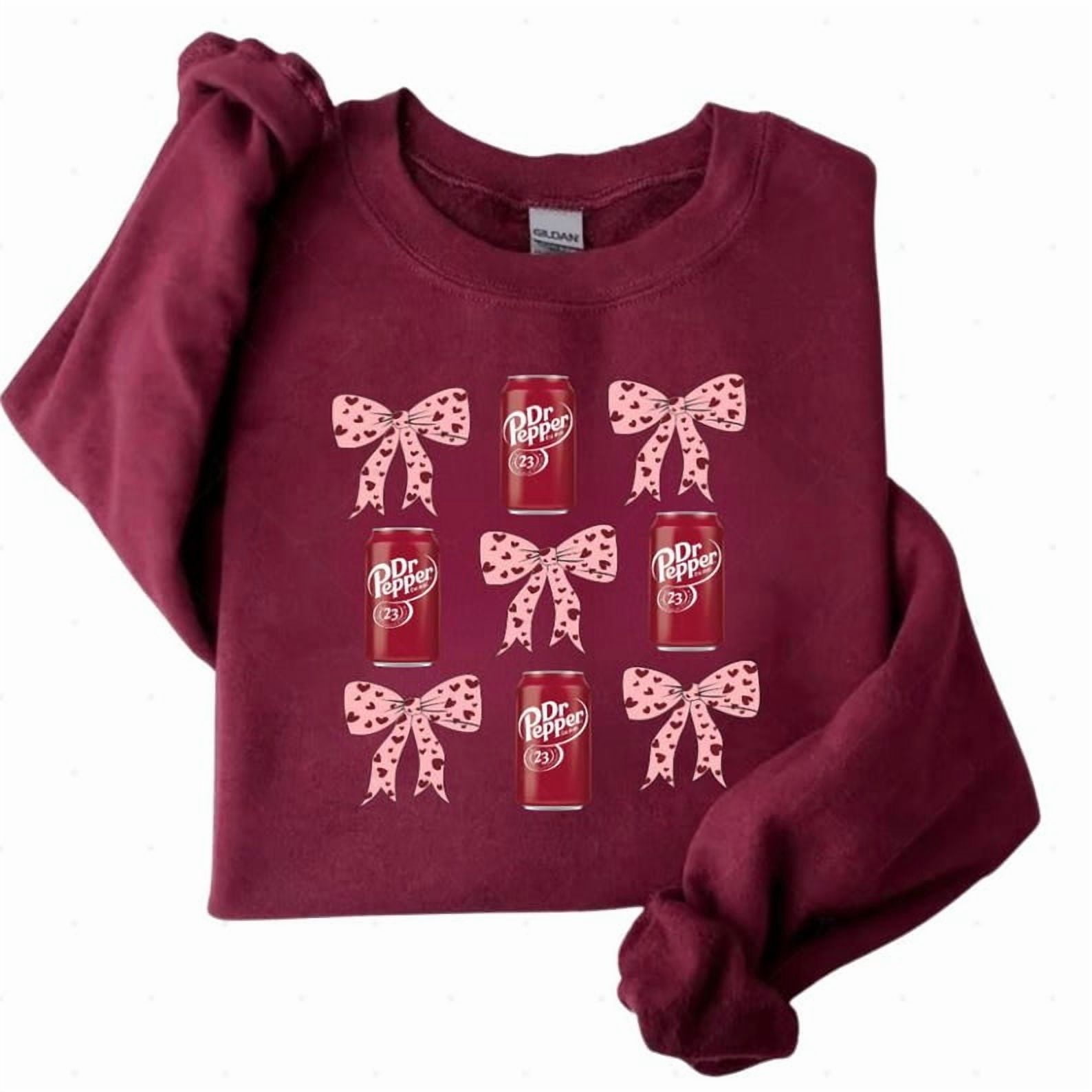 Dr Pepper Pink Coquette Bow Sweatshirt, Dr Pepper Lover Sweatshirt ...